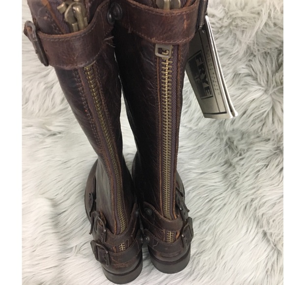 Frye | Shoes | New Frye Veronica Back Zip Boot Dark Brown | Poshmark